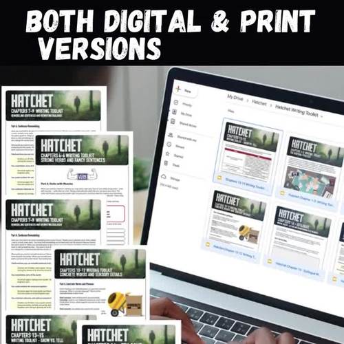 Hatchet Novel Study Teaching Novel Unit & Resource BUNDLE | Print & Digital