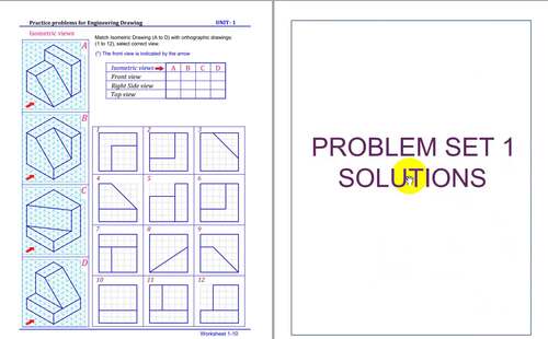 Solved problems for Engineering Drawing-Unit1 by Mohamed Glioula