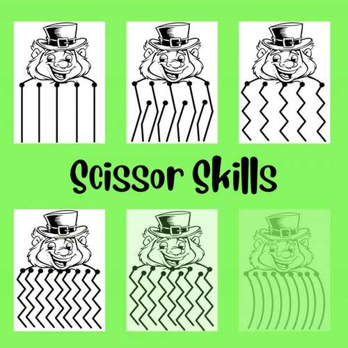 Scissor Cutting Practice Sheets- March Activities- St. Patrick's Day ...