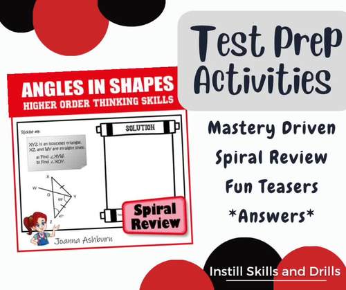 Interior and Exterior Angles of 2D Shapes Geometry Review and Task Cards