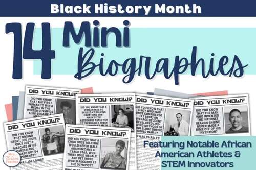 Black History Month Biography Mega Bundle - Athletes and Stem Innovators