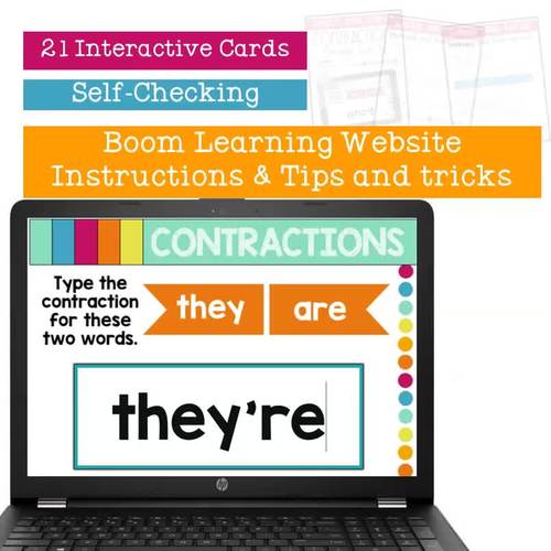 Contractions Boom Cards Grammar Boom Cards Spelling Boom Cards | TPT