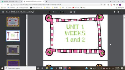 Wonders 2020 Grade 5 Unit 1 Bulletin Board Set by Teacher in High Heels