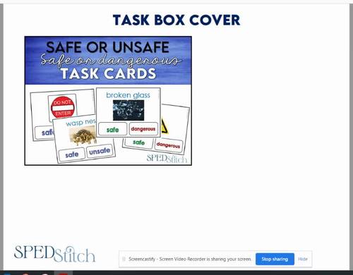 Identifying Safe & Dangerous Task Cards for SPED Autism Classrooms ...