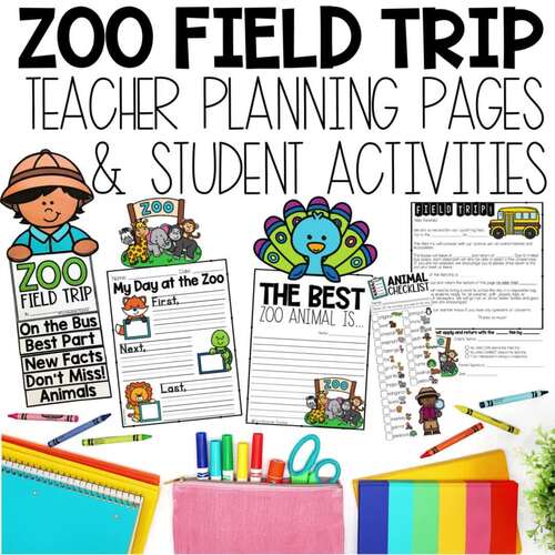 Zoo Field Trip Permission Slip, Student Reflection Activities and ...