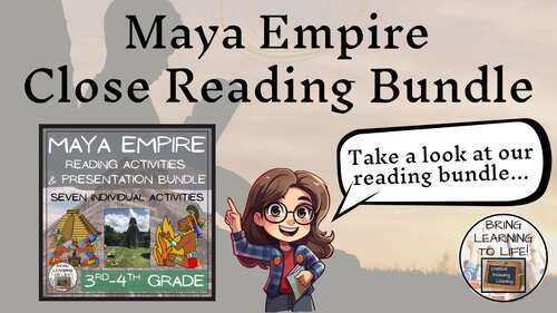 Maya Empire Close Reading Comprehension Bundle | 3rd Grade & 4th Grade