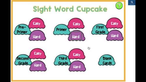 Sight Words GAME - Build a Cupcake - No Print BOOM Cards | TpT
