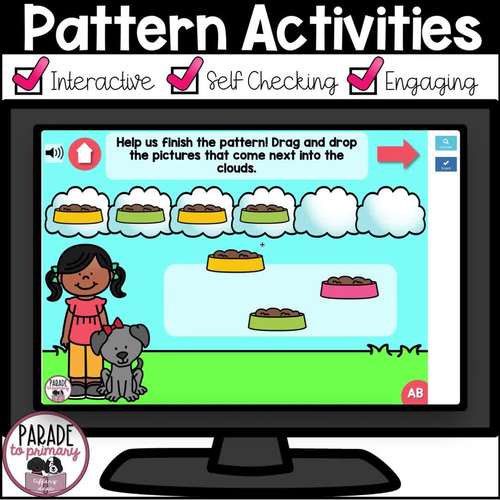 DIGITAL Pattern Activities - Boom Cards - Preschool - Pre-K - Kindergarten