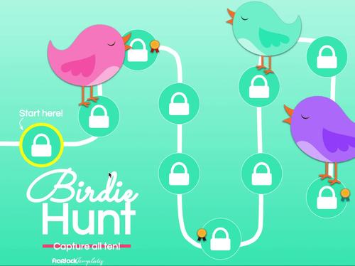 Google Slides PPT Game Template | Editable Self-Checking | BIRDIE HUNT