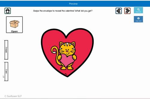 Valentine's Day Core Vocabulary Words BOOM Cards for Speech Therapy