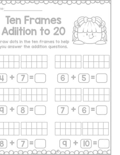 Ten Frame Subtraction Worksheets | Subtraction to 10 Activities by ...