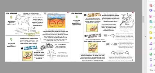 Plate Tectonics Doodle Notes | Tectonic Plate Boundaries | Cornell Notes