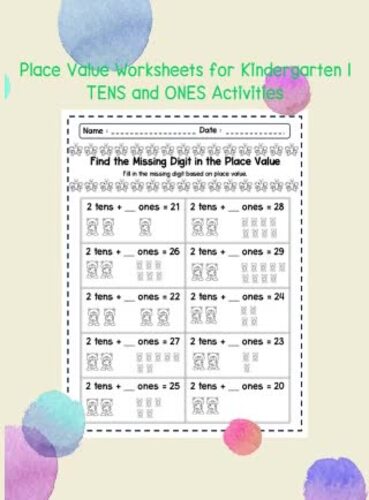 Place Value Worksheets for Kindergarten | TENS and ONES Activities