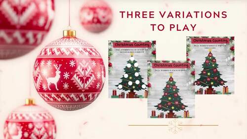 Christmas Tree Matching Numbers 11-19 Math Game for Preschool and ...