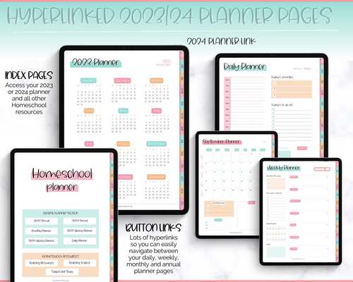 2024 - 2025 Homeschool Digital GoodNotes Planner | iPad Lesson Plan for ...