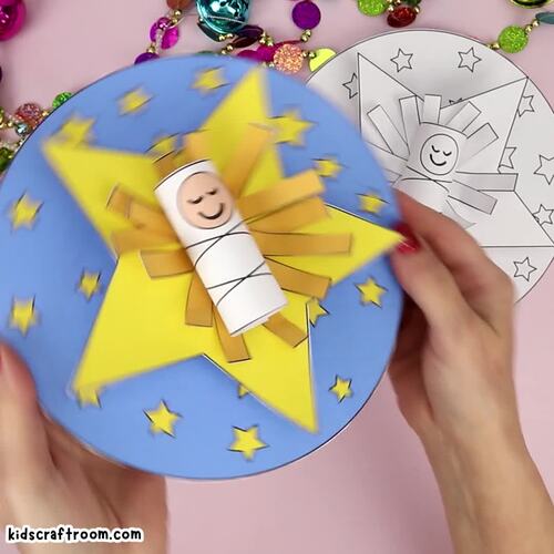 3D Baby Jesus Ornament – Religious Christian Craft - Christmas Craft