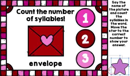 Valentines Day Counting Syllables Game How Many Syllables Activity ...