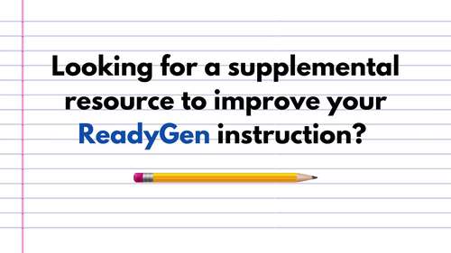 ReadyGen Kindergarten Performance Based Assessment PBA Set Unit 1 Module A