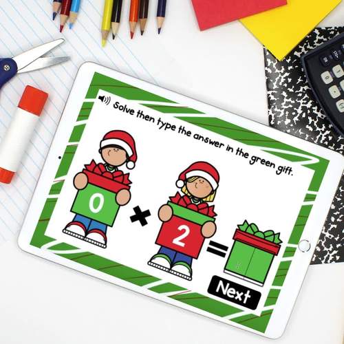Multiplying by 2s 5s and 10s Boom Cards | Christmas Themed | TPT