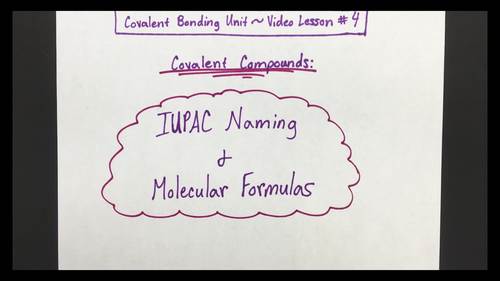 Covalent Naming & Formulas by Chemistry with Confidence | TPT