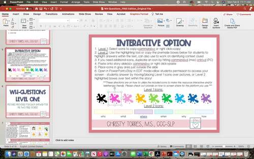 Fall | Short Stories WH Questions for Auditory/Reading Comprehension