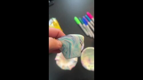 Marbled Model Magic Pinch Pots: Presentation and Handouts by Lyn Paolino
