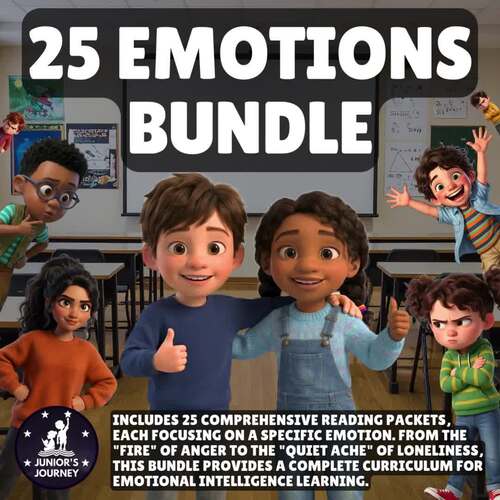 25 Emotions Bundle | Reading Comprehension | Social Emotional Learning