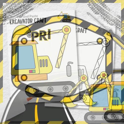 Easy Build an Excavator Preschool | Instant Download | Excavator ...