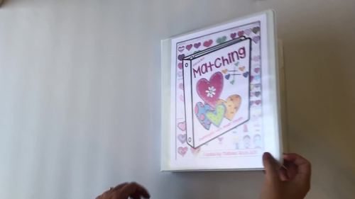 Heart Themed Basic Skills Binder Tasks - File Folder Activities - Task ...