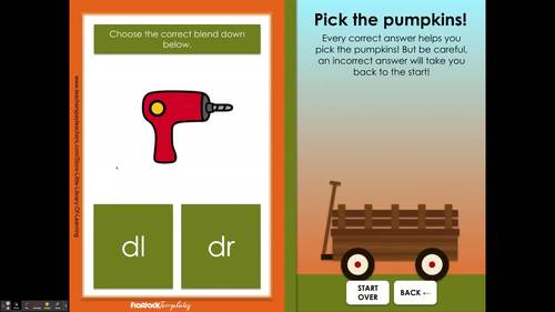 Pumpkin Patch Beginning Blends Game for Google Slides™ | TPT