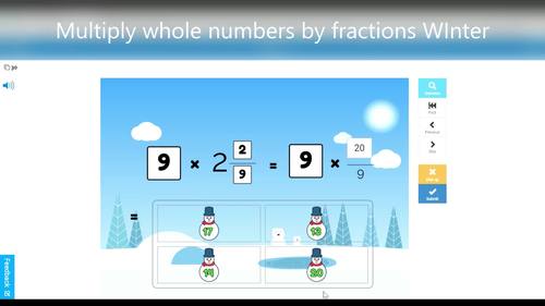 Multiplying a Whole Number by a Fraction Boom Cards by Language Forum