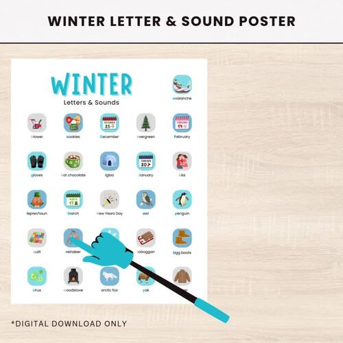 Winter - Letter & Sound Poster by Jordan Blaska | TPT