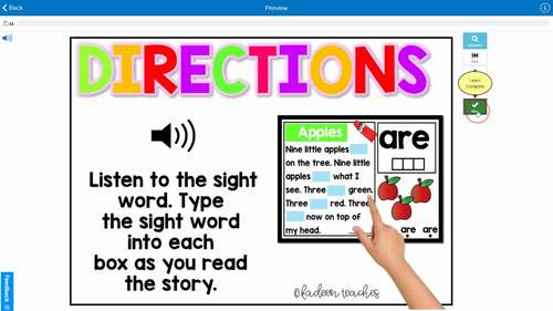 Sight Word Readers Boom Cards™: Set 10 by Kadeen Teaches | TPT