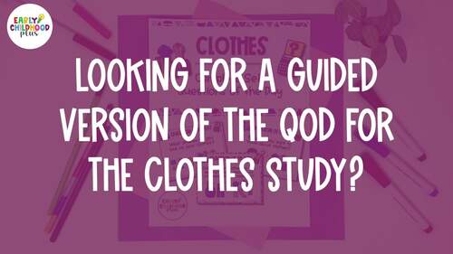 Clothes Study | Question of the Day for The Creative Curriculum | TPT
