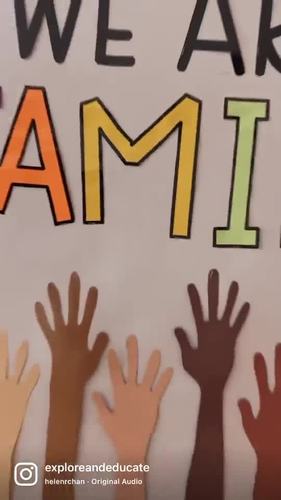 We Are Family Bulletin Board by Explore and Educate | TPT