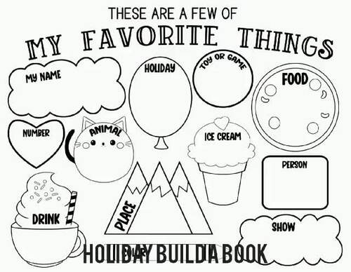 Holiday Christmas Build a Book Project Take home gift activity Easy Prep