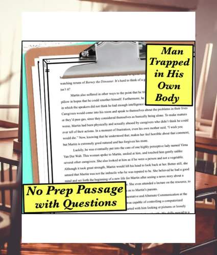 High School Reading Comprehension Passages and Questions Distance ...