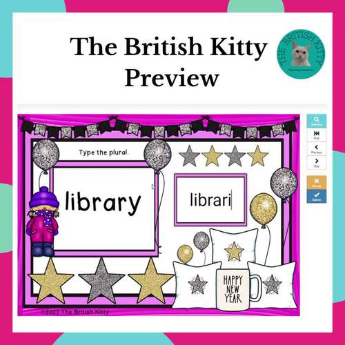 Happy New Year Plural Nouns Winter Boom Cards™ by The British Kitty