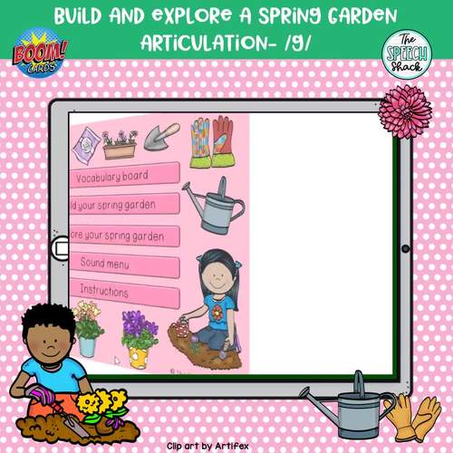 Spring Garden Articulation BOOM Cards™- /g/ by The Speech Shack | TPT