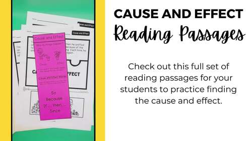 Reading Passages For The Cause And Effect Reading Strategy | TPT