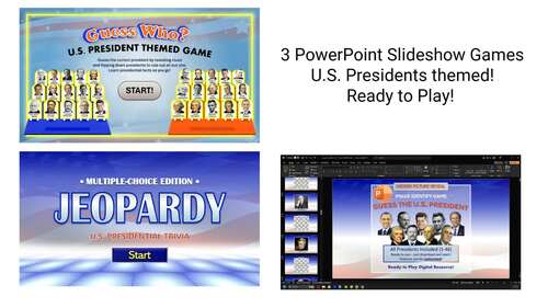 BUNDLE - U.S. Presidents Trivia & Identify Games - Digital Resources ...