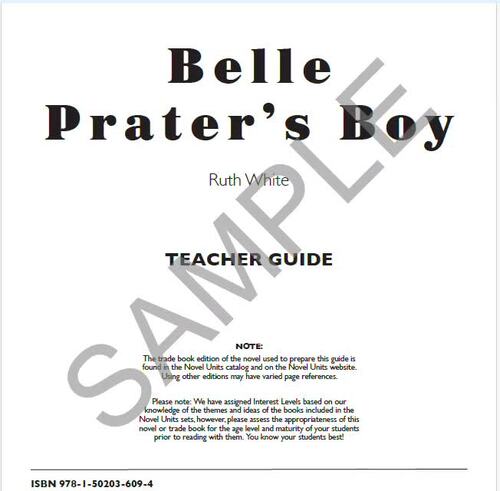 Belle Prater's Boy Novel Units® Teacher Guide Novel Study | TPT