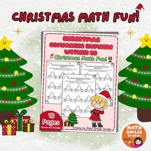 Christmas Comparing Numbers Within 20 | Greater Than Less Than Equal ...