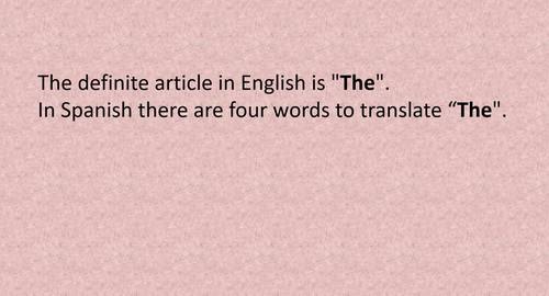 Definite article in Spanish by Spanish for Everyday | TPT