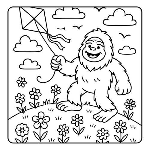 The Gentle Bigfoot Coloring Pages | 45 Cozy & Fun Bigfoot Activity Designs