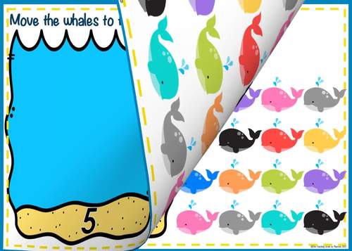 Whale Counting BOOM Cards How Many Whales Numerals and Number Words
