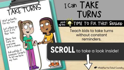 Taking Turns & Sharing SEL Lesson – Conflict Resolution Activities & K ...