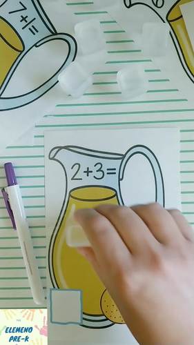 Lemonade Addition Cards by ElemenoPreK | TPT