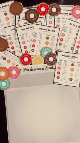 Spring Life Skills Fill the Order Cupcake Shop Vocational Special Education