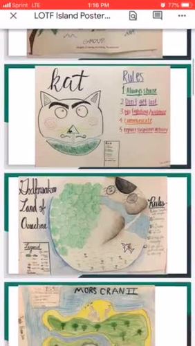 LOTF Study: Lord of the Flies Pre-Reading Activity: Create an Island Poster